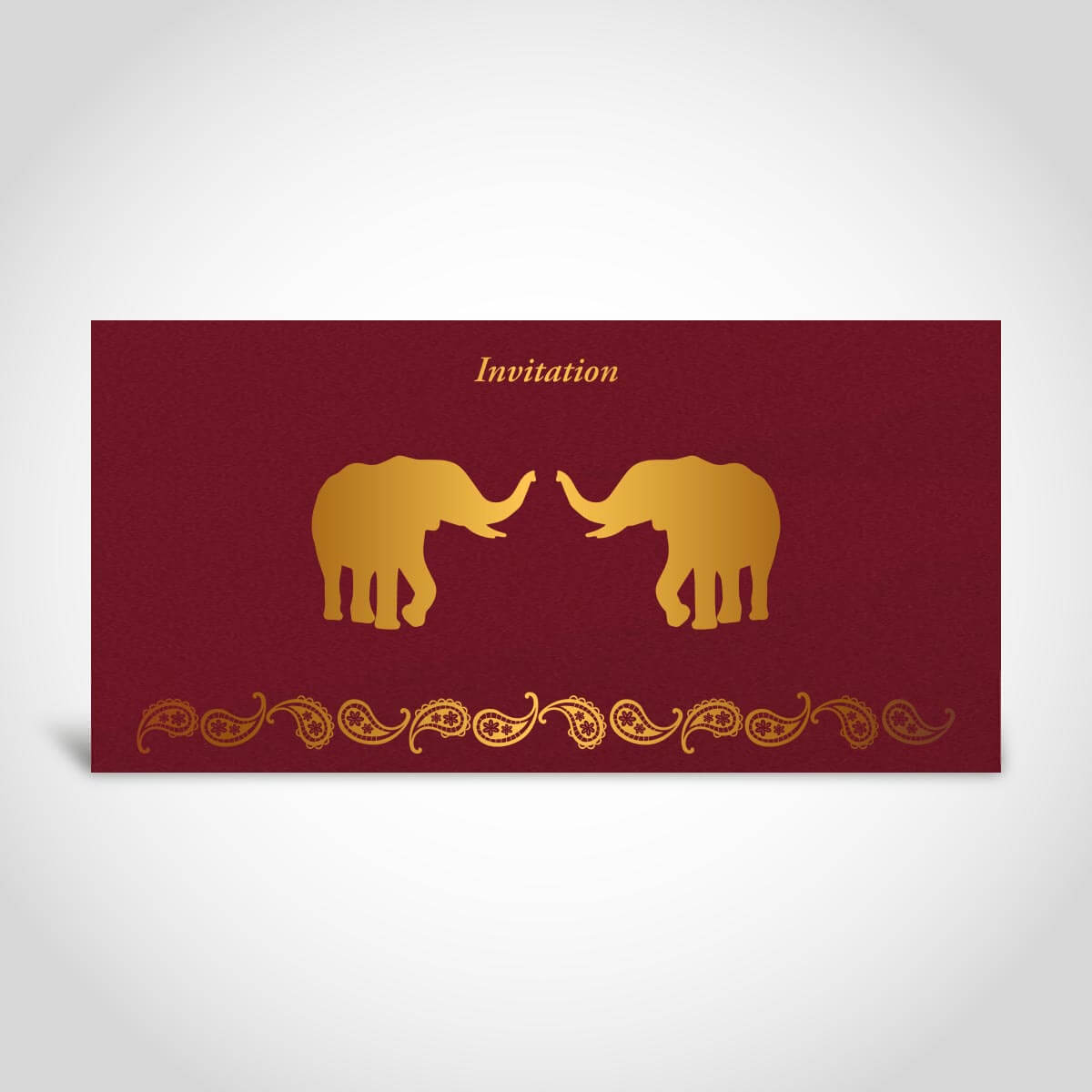 Elephant Invitation Card, Gold Foiled – CFK207
