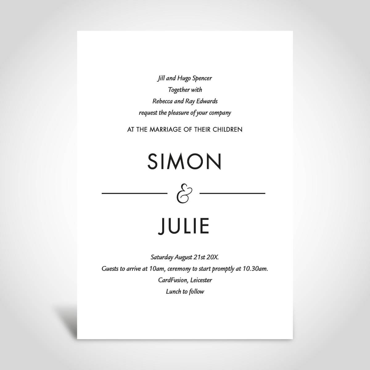 Minimalist Wedding Invitation – CFI306